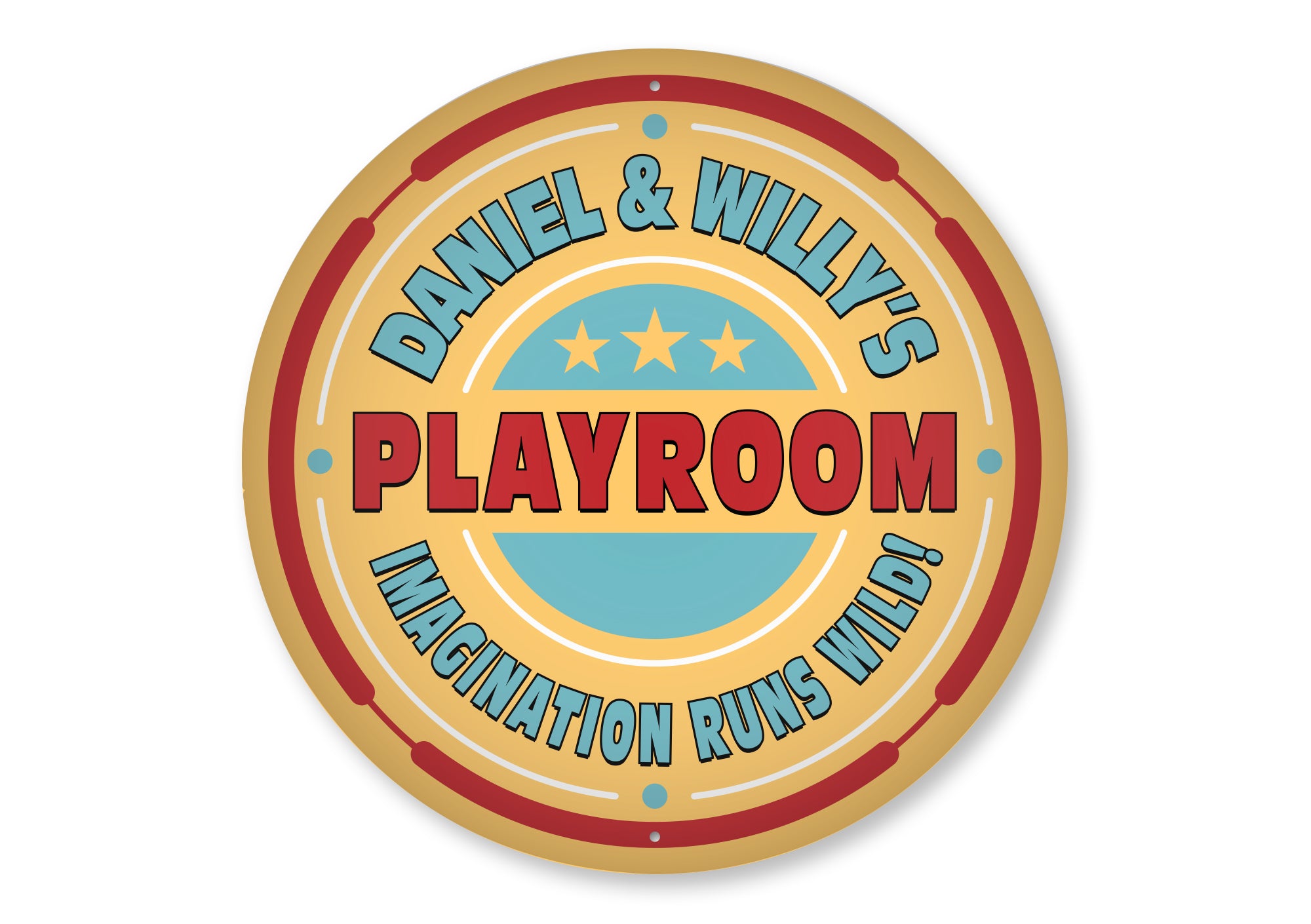 Custom Kid Name Toy Room Sign – Lizton Sign Shop