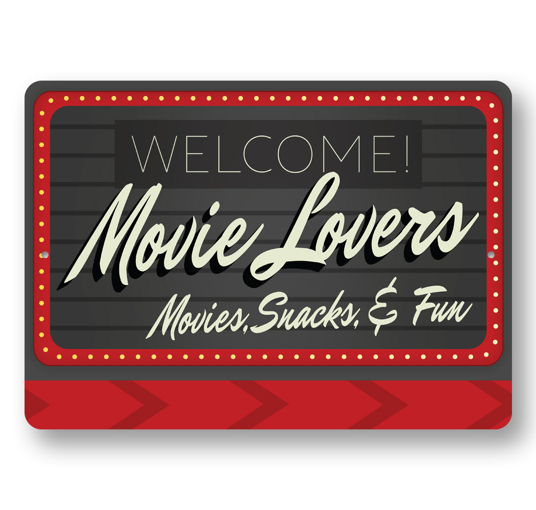 Welcome Movie Lovers Sign – Lizton Sign Shop