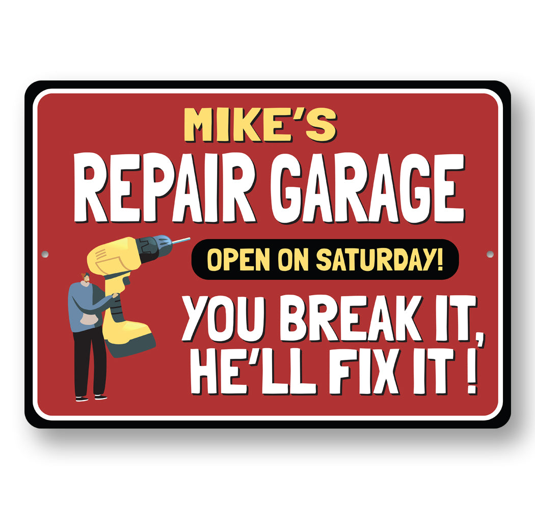 Retro Repair Garage Sign – Lizton Sign Shop