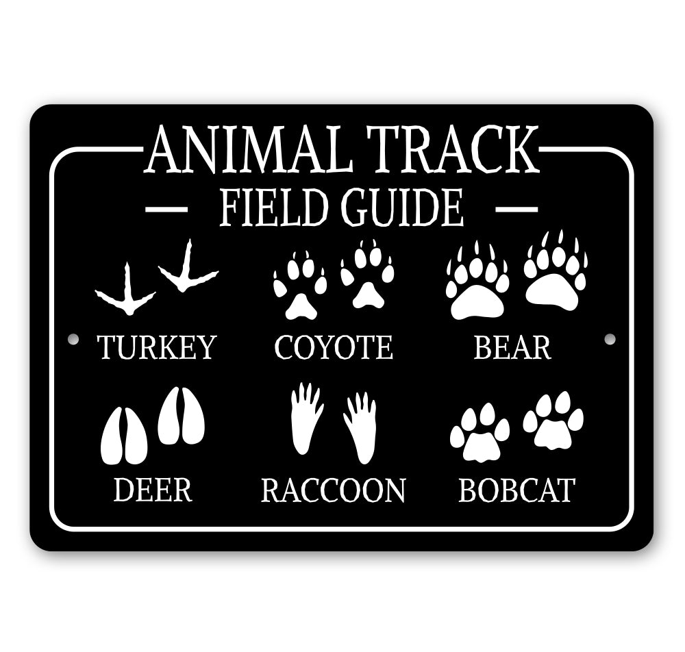 Animal Track And Field Guide Sign – Lizton Sign Shop