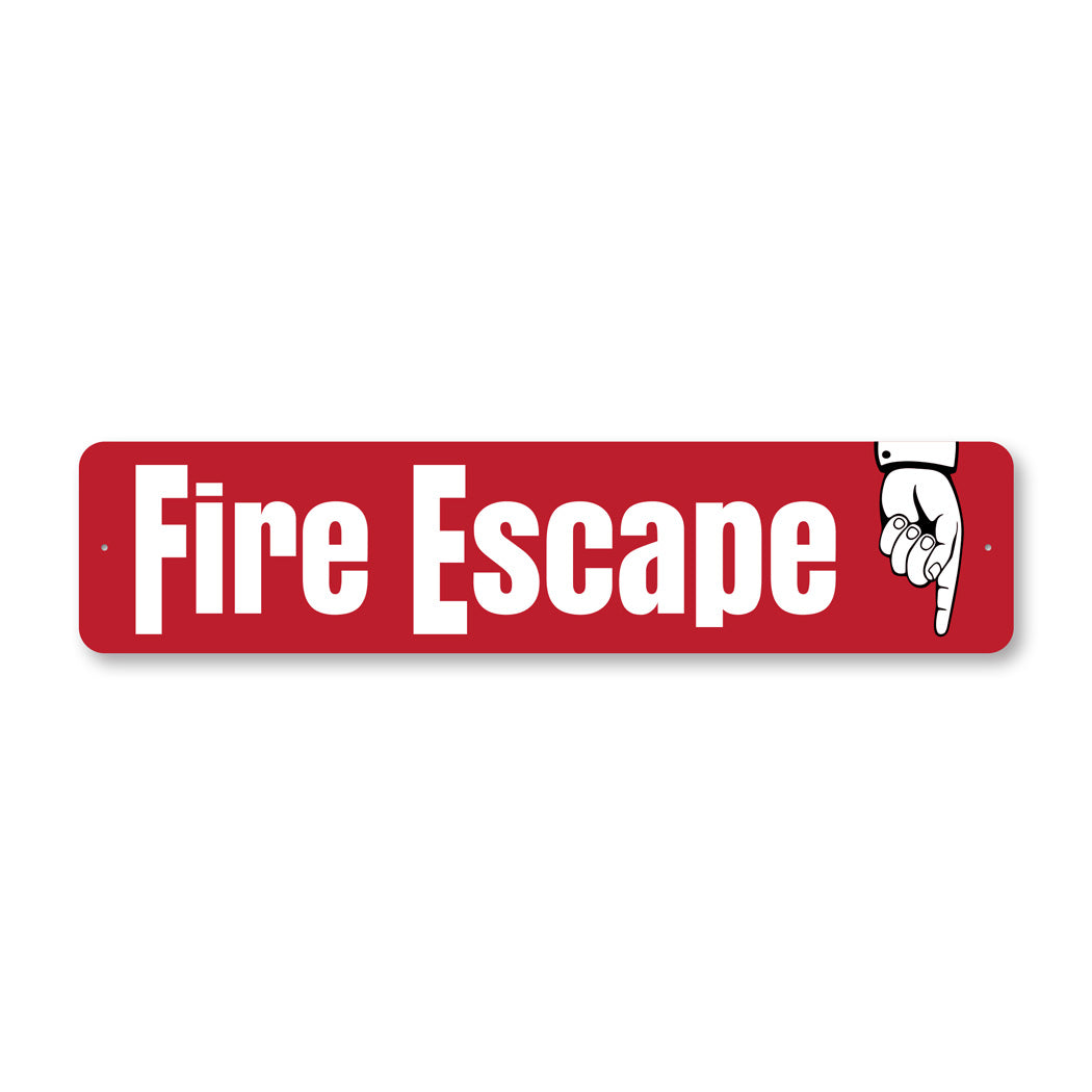 Vintage Fire Escape Sign – Lizton Sign Shop