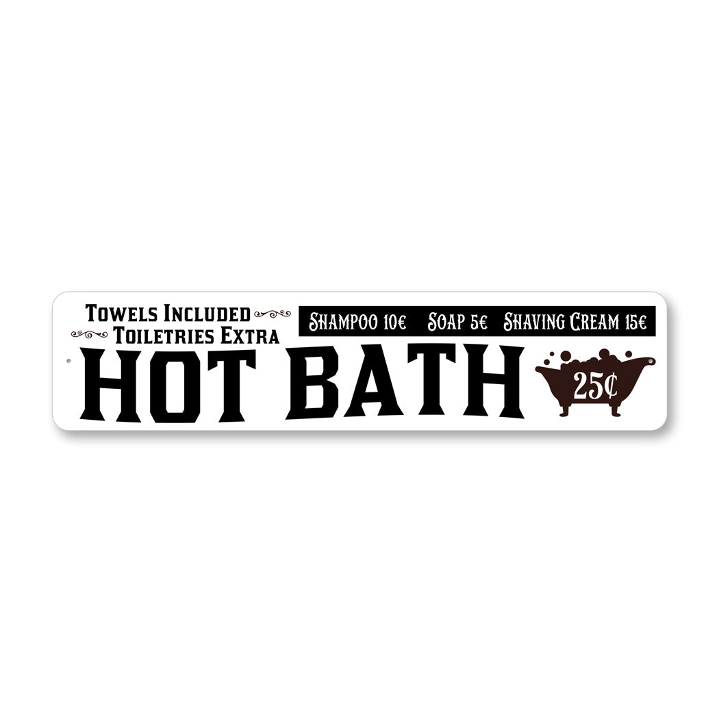 Vintage Hot Bath Sign – Lizton Sign Shop
