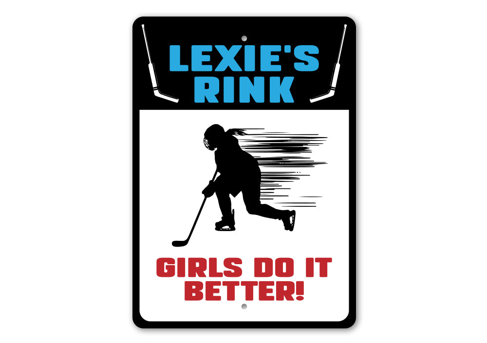 Personalized Hockey Rink Sign – Lizton Sign Shop