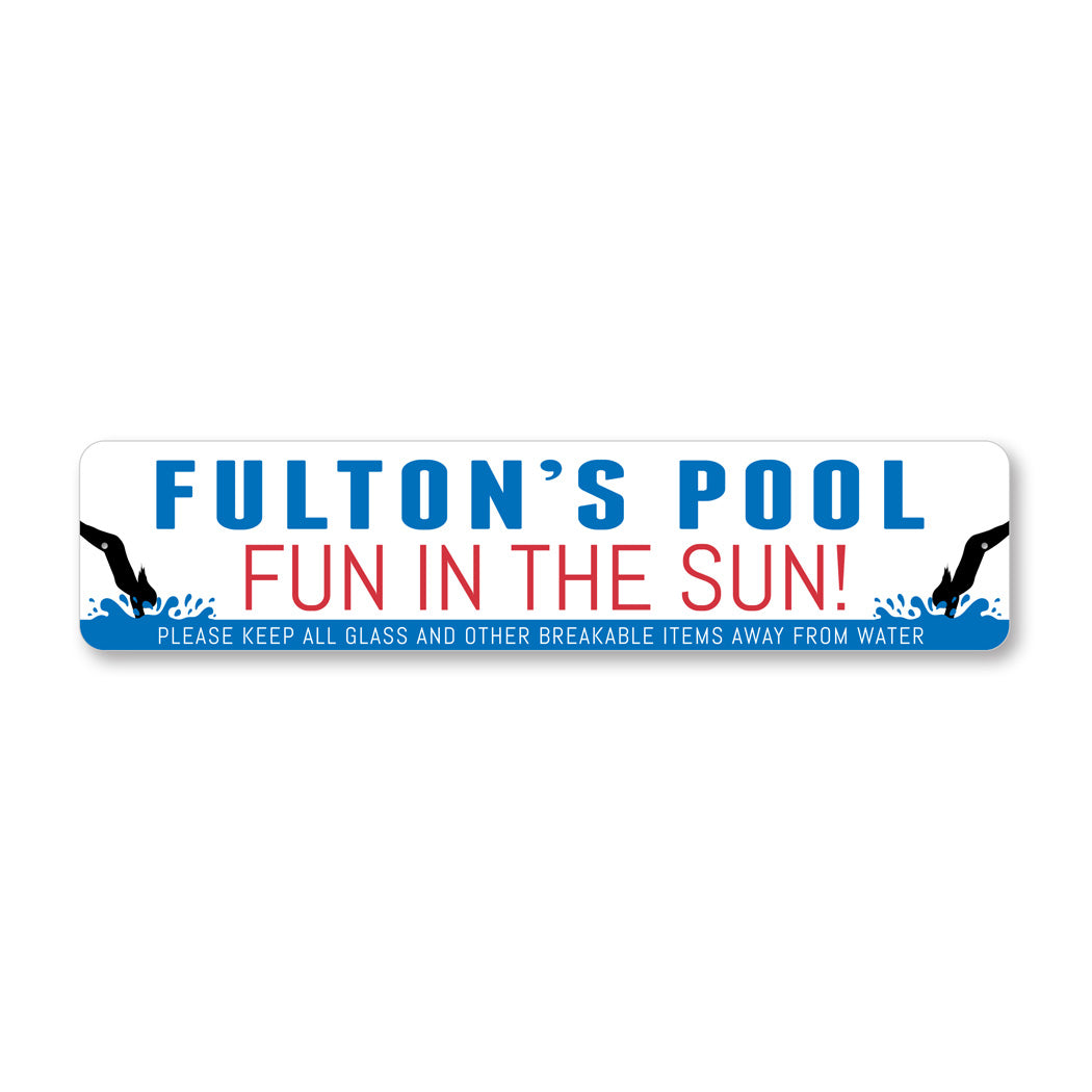 Custom Fun In The Sun Pool Sign – Lizton Sign Shop