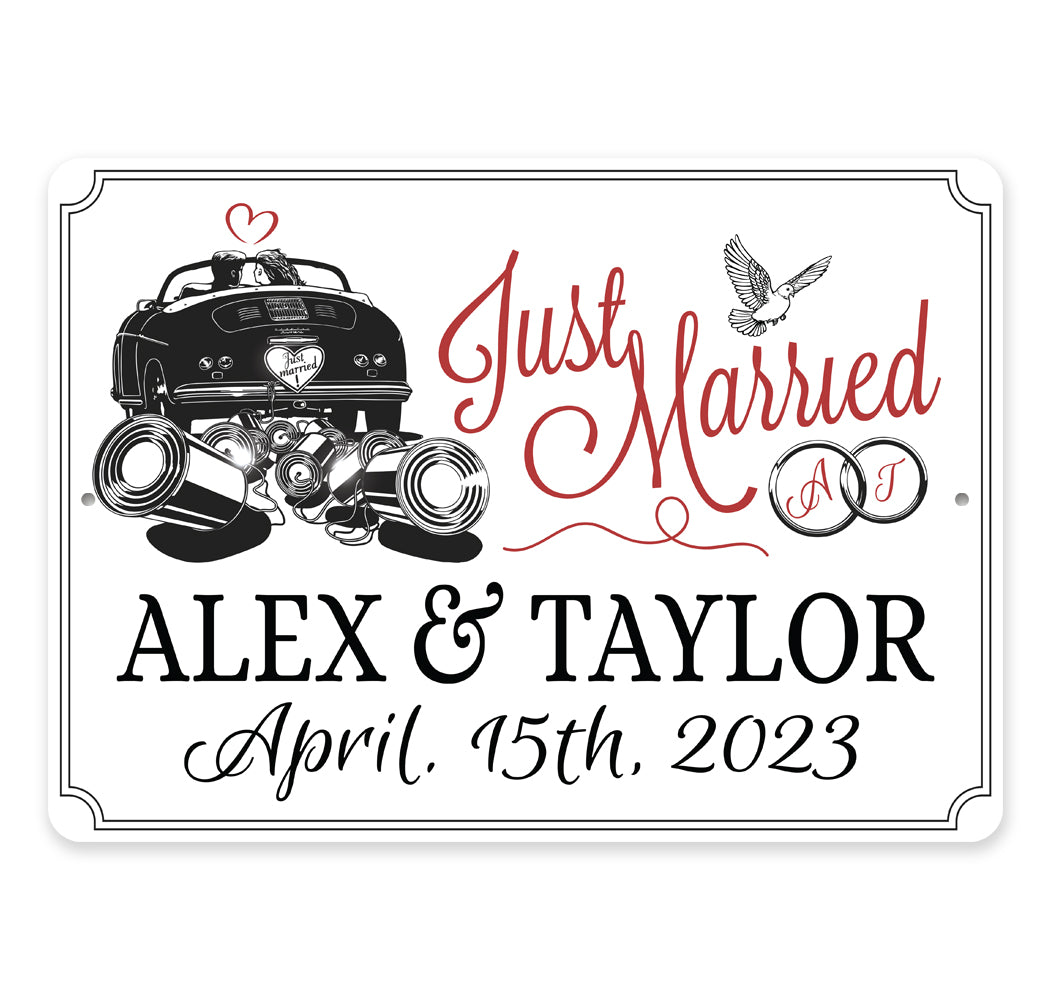 Just Married Date Sign – Lizton Sign Shop