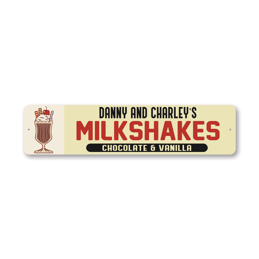 Vintage Milkshake Signs LANOLU Vintage Tin Sign Retro Diner Decor