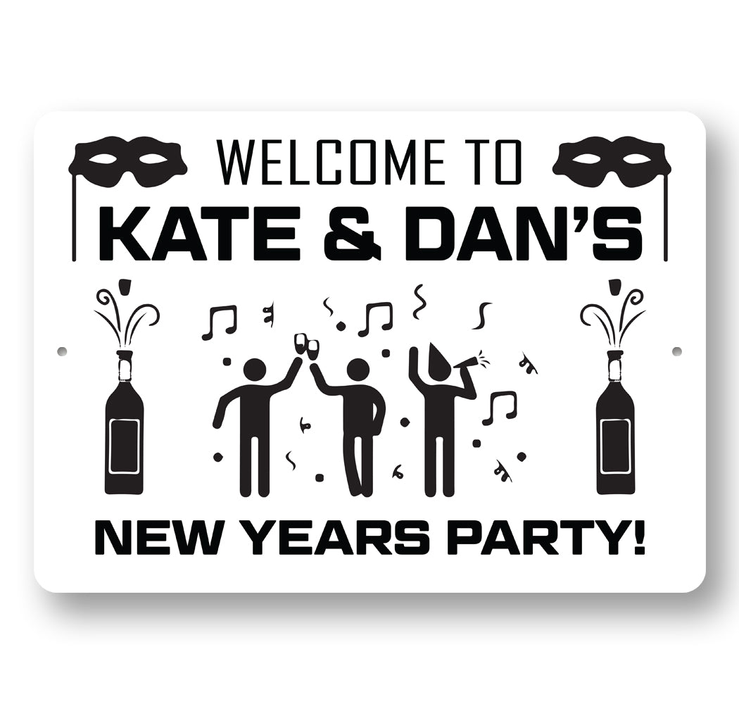 Welcome To Family New Years Party Sign – Lizton Sign Shop