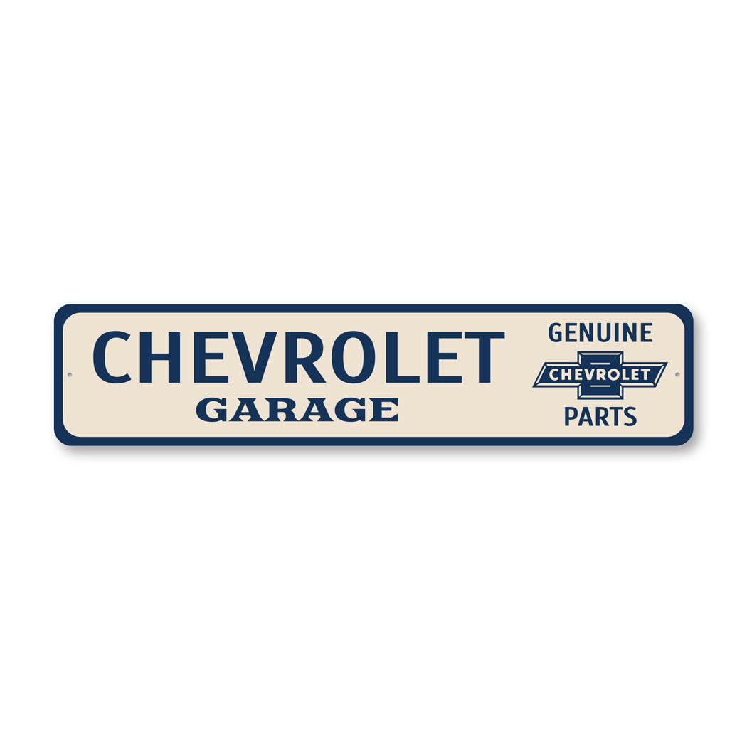 Chevrolet Garage Genuine Chevy Parts Sign – Lizton Sign Shop
