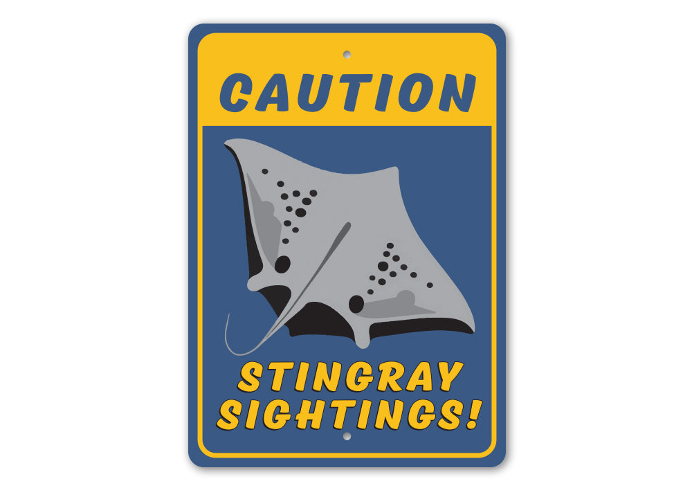 Caution Stingray Sightings Sign – Lizton Sign Shop