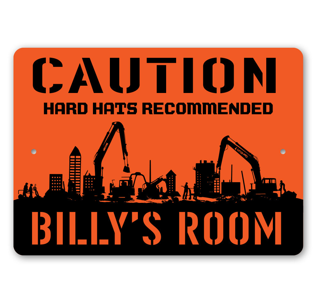 Kids Room Caution Hard Hats Recommended Sign – Lizton Sign Shop